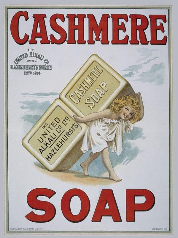 Cashmere Soap Metal Wall Sign | Vintage advertising Signs | Bathroom Art