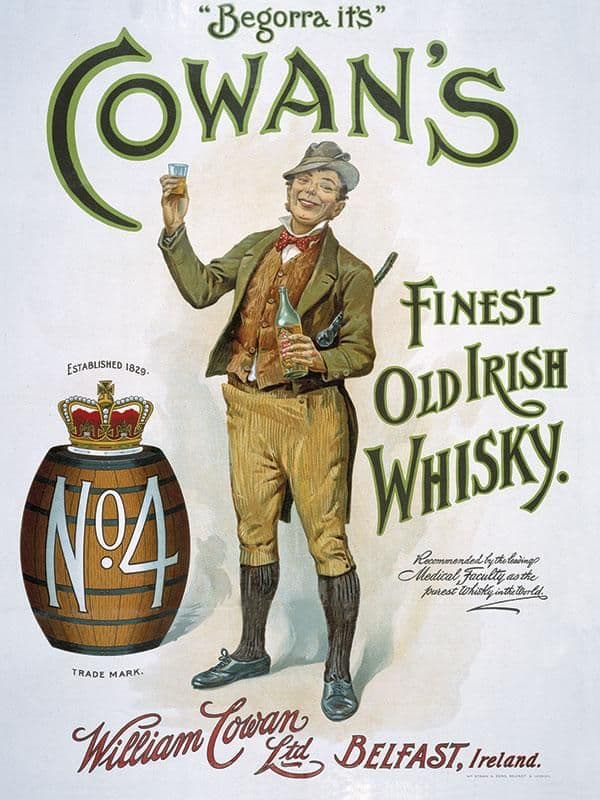 Cowan's Irish Whisky Metal Wall Sign | Home Bar signs | Pub Signs