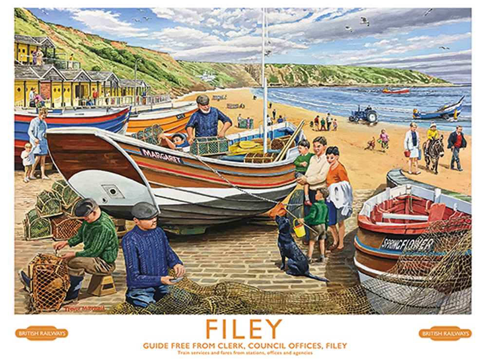 Filey National Railway Poster Metal Wall Sign | Retro Wall Art ...