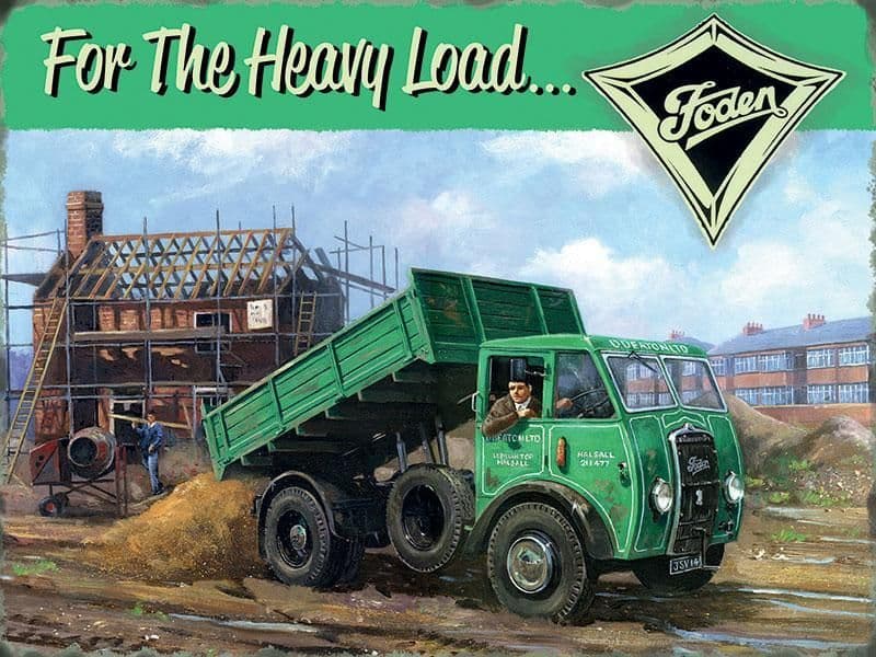FODEN Truck Metal Wall Sign | Vintage Transport Sign | Gifts for Him