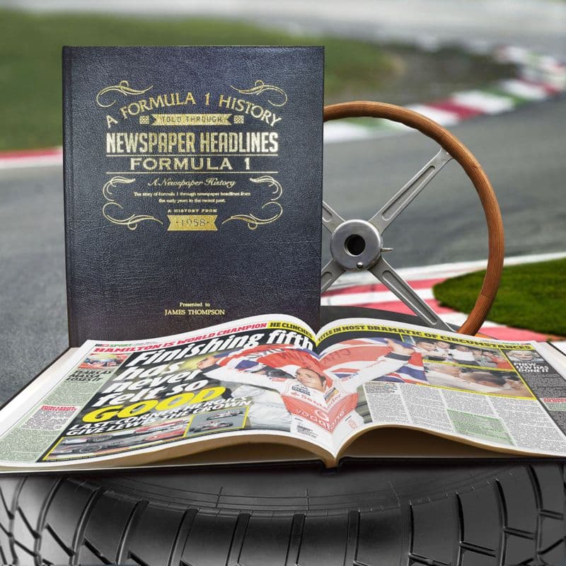 Formula 1 Racing History Book | Personalised Gifts | Gifts for Him