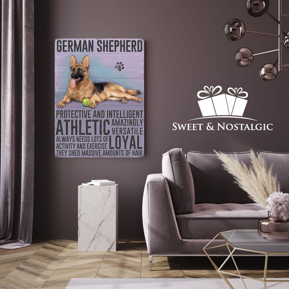German Shepherd Metal Wall Sign (4 sizes) | Alsatian Wall Art | German ...
