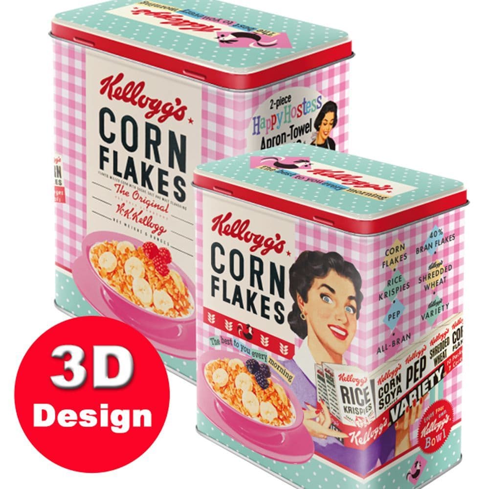 Kellogg's Cornflakes Storage Tin | Kitchen Storage Tin | Novelty Gifts