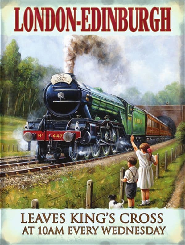 LNER Flying Scotsman Metal Wall Sign | Vintage Transport Signs ...
