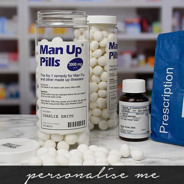 Personalised Man Up Pills | Personalised Gifts | Unique Gift Ideas