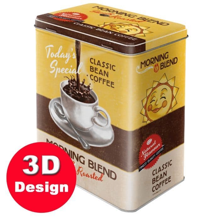 Morning Blend Coffee Storage Tin | Kitchen Storage Tin | Retro Gifts