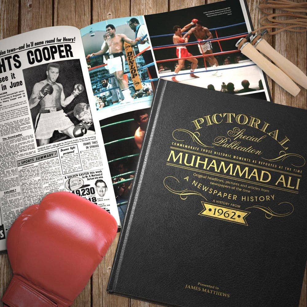Personalised Muhammad Ali Newspaper Book | Personalised Gifts