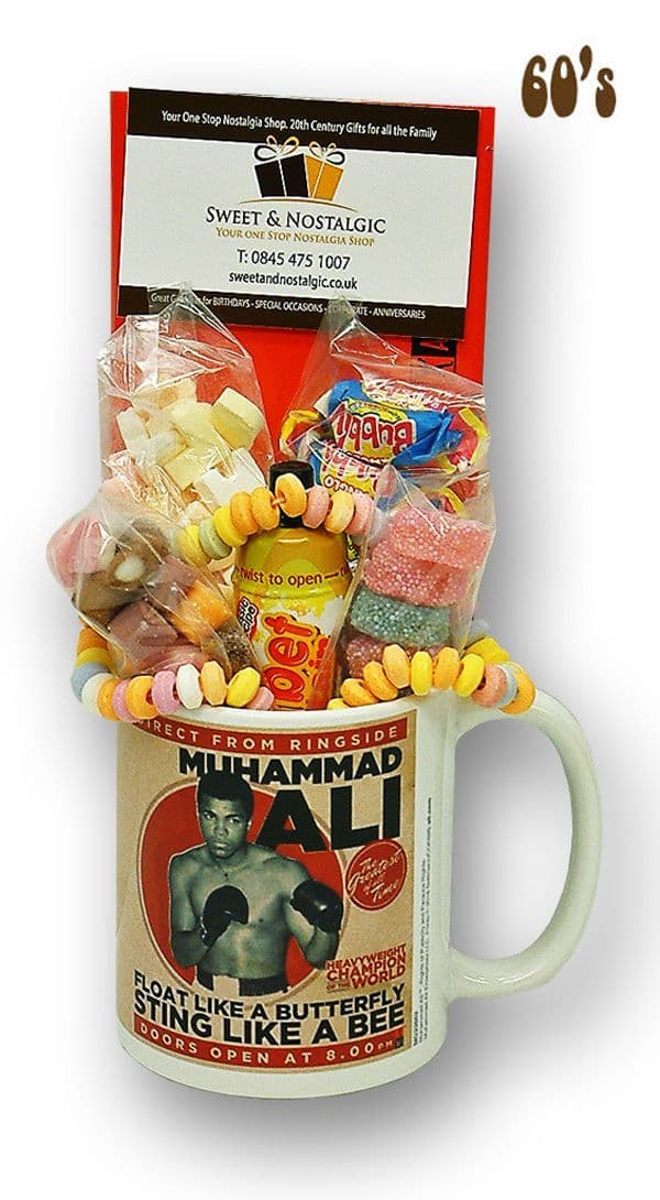 Muhammed Ali Mug with retro sweets | Unique Gift Ideas | Boxing Gifts