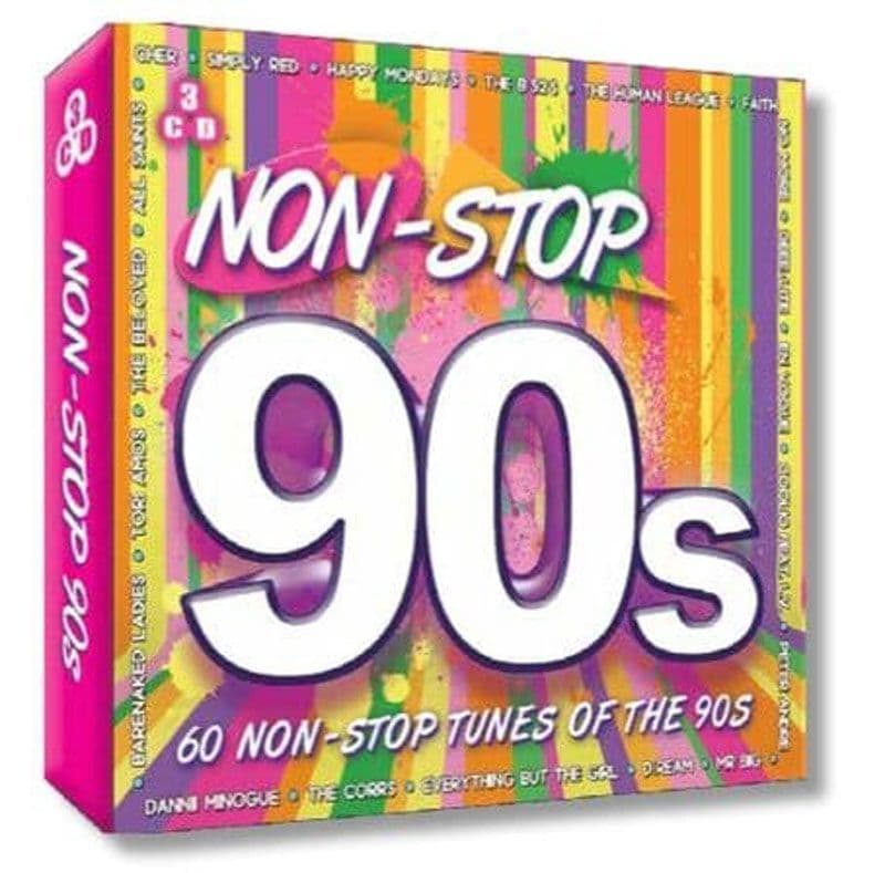 Non Stop 90's 3CD Set | 30th Birthday Gift idea | 1990s party CD
