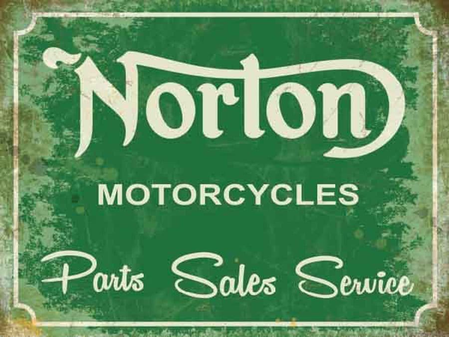Norton Service Metal Wall Sign | Vintage Advertising Signs | Garage Art
