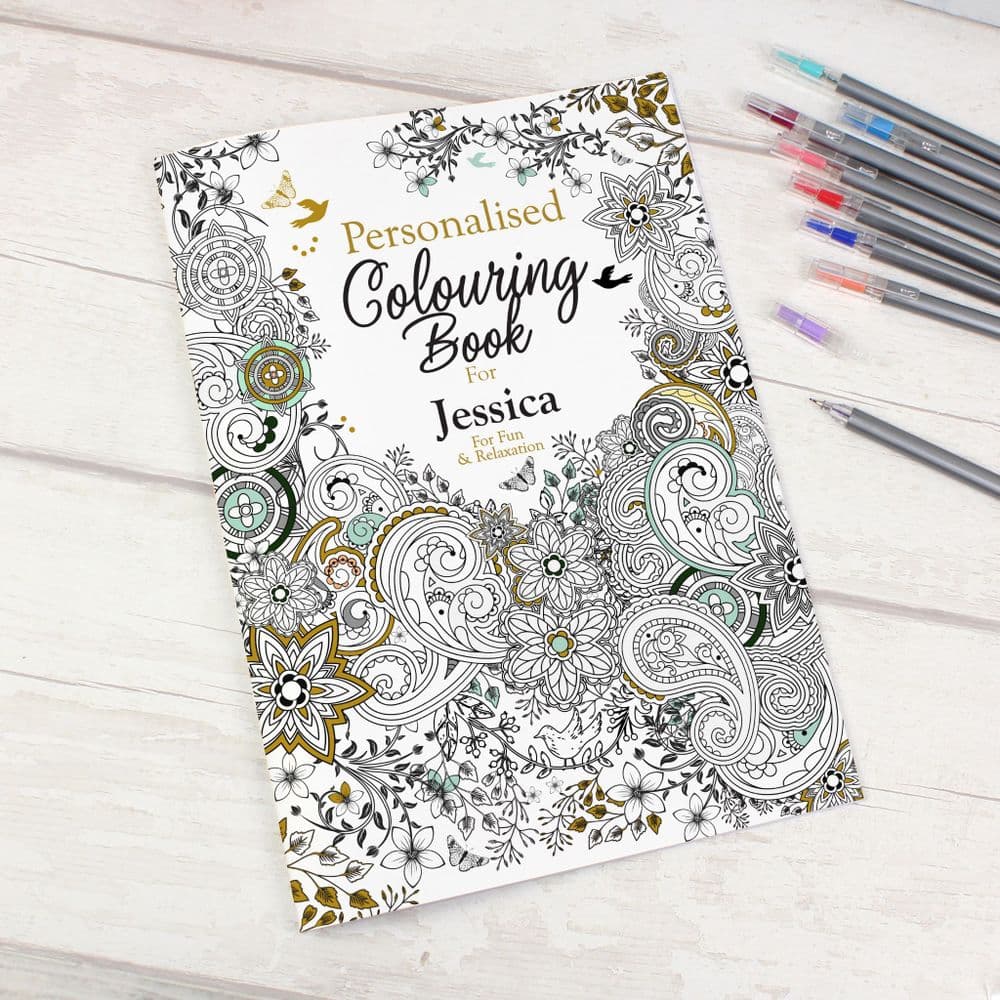 Personalised Adult Colouring Book | Unique Gifts For Her | Personalised ...