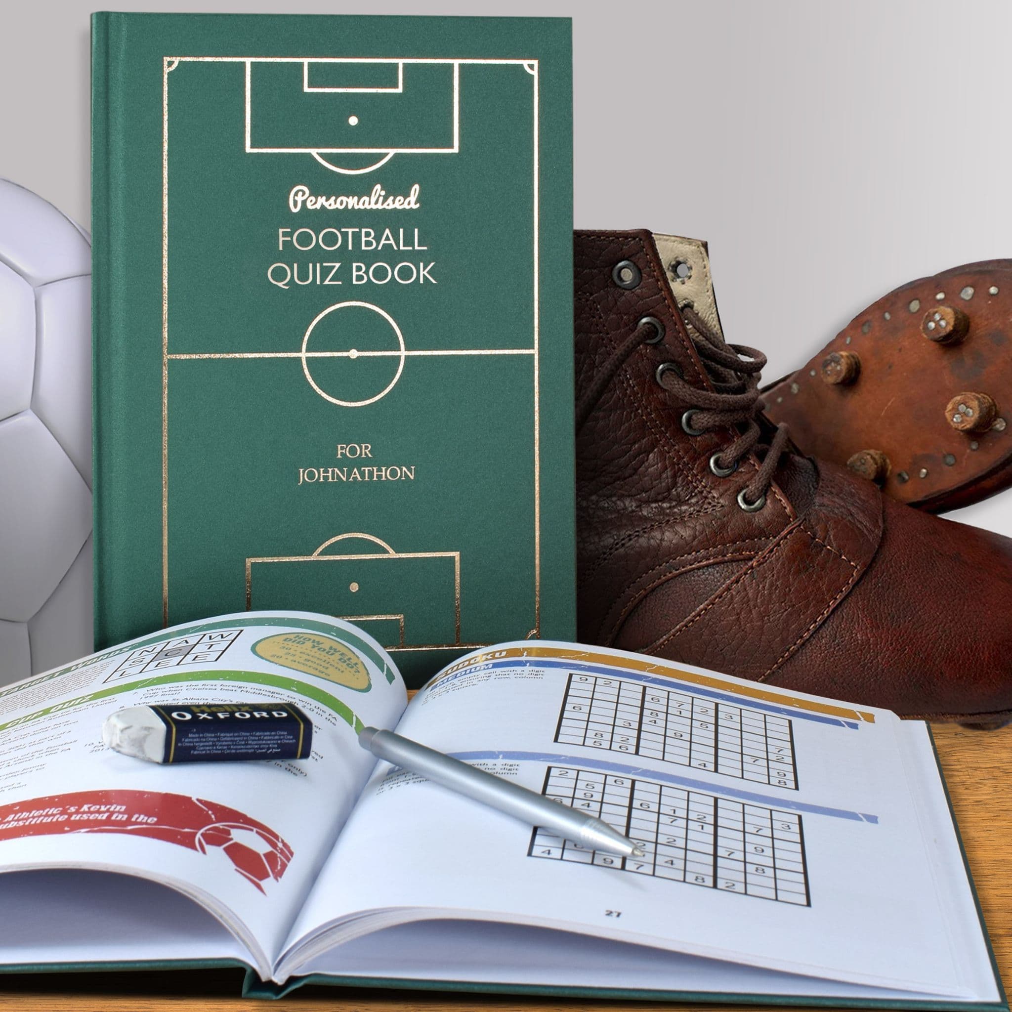 Personalised Football Quiz Book | Personalised Gifts | Unique Football Gift