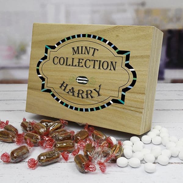 Personalised Mint Collection Wooden Box | Gifts for Grandparents | Mints
