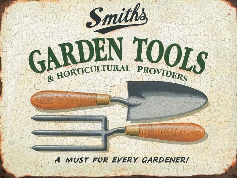 Smiths Garden Tools Metal Wall Sign |Vintage advertising signs | Garden ...