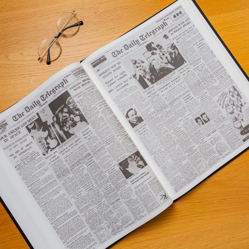 Space Race Newspaper Book | Personalised Gifts | Unique Gift Ideas