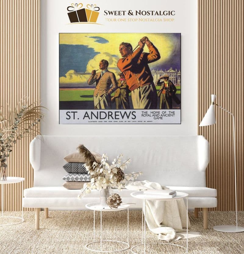 St Andrews Landscape Metal Wall Sign | Vintage Transport Signs | Gifts ...