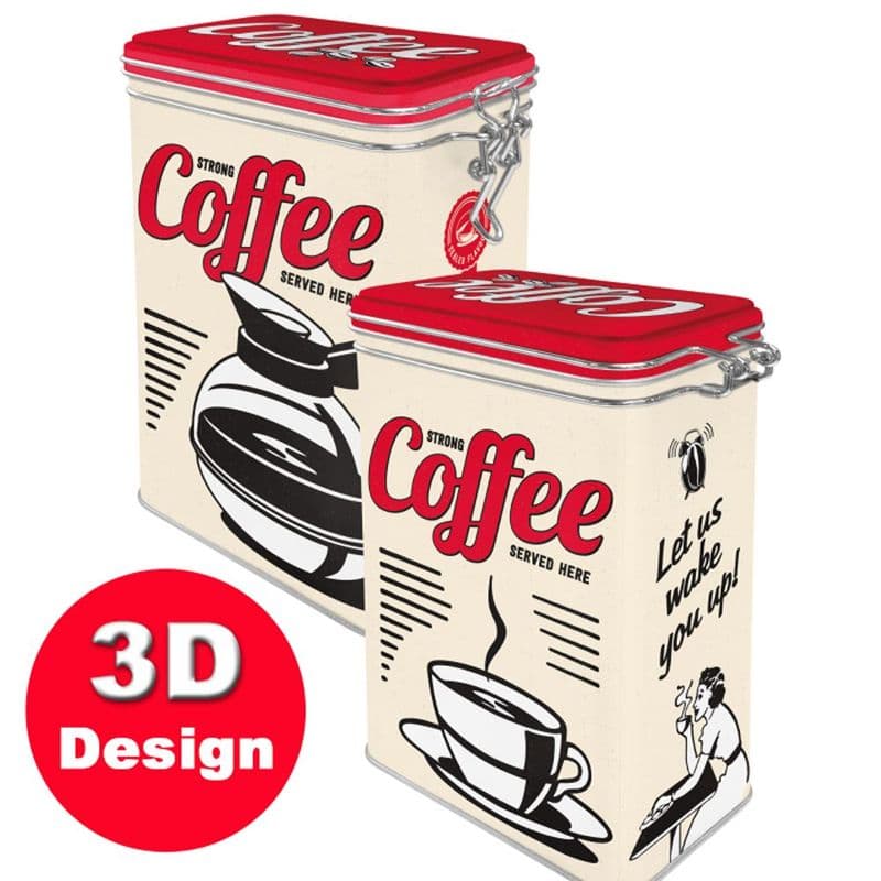 Strong Coffee Storage Tin | Kitchen Storage Tins | Retro Gift Ideas