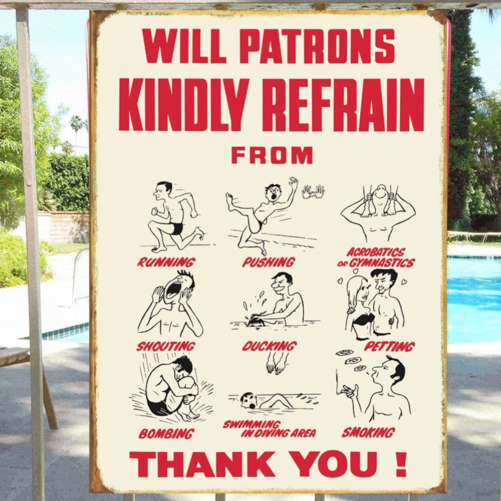 Swimming Pool Safety - Metal Wall Sign