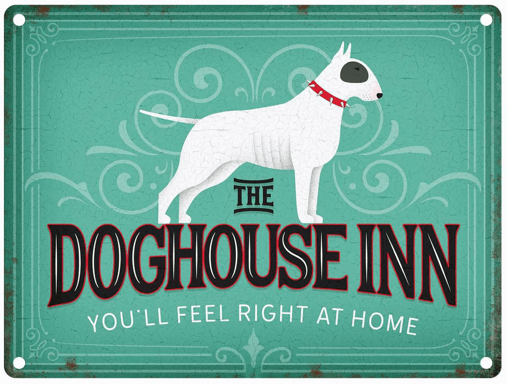 The Doghouse Inn Pub Sign Metal Wall Sign | Home Bar Signs | Vintage ...