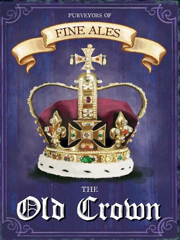 The Old Crown Pub Sign Metal Wall Sign | Home Bar Signs | Vintage pub sign