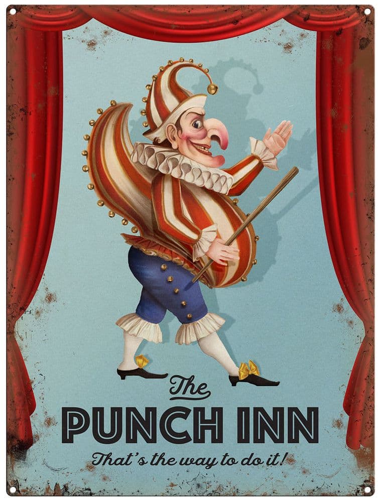 The Punch Inn Pub Sign | Home Bar Signs | Vintage Pub Sign
