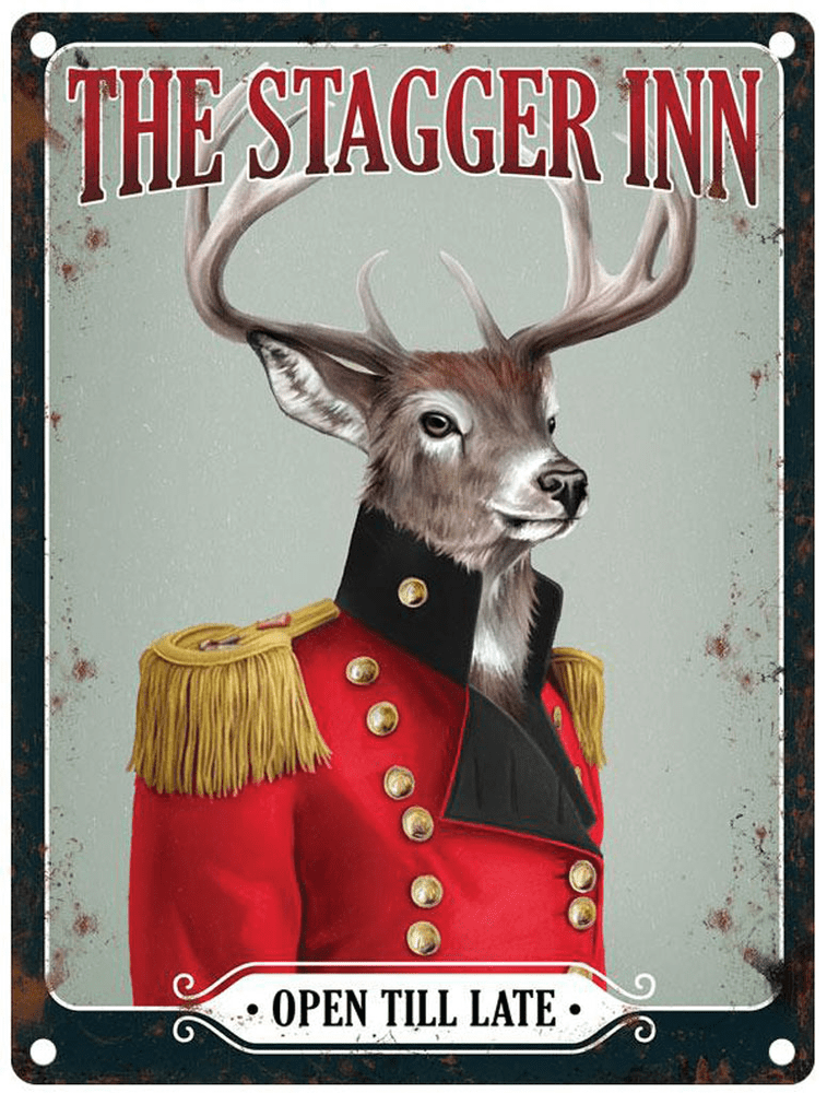 The Stagger Inn Pub Sign Metal Wall Sign | Home Bar Signs | Vintage Pub ...