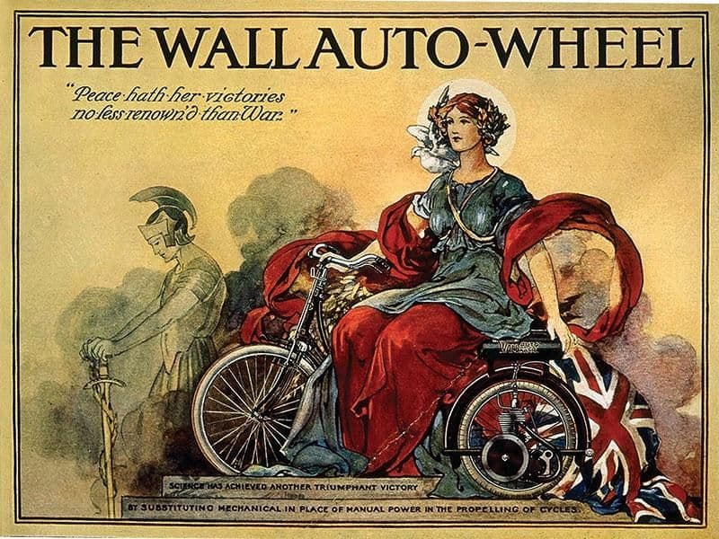 The Wall Autowheel Metal Wall Sign | Vintage Advertising Signs | Cycle ...
