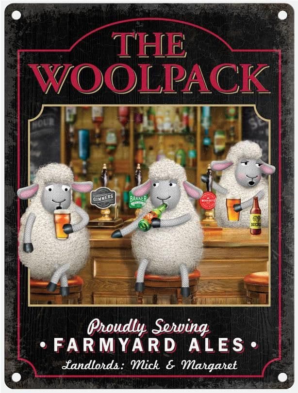 The Woolpack Personalised Metal Wall Sign | Personalised Gifts | Pub Sign