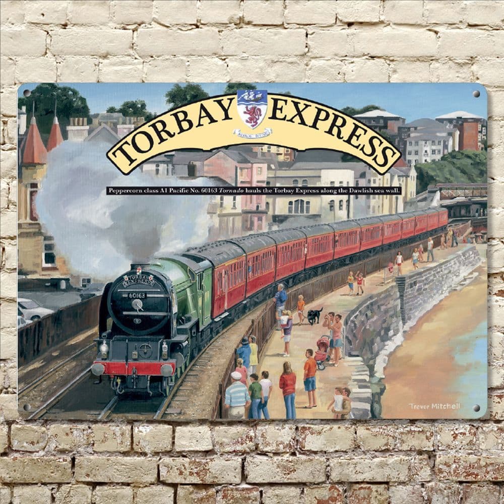 Torbay Express Railway Poster Metal Wall Sign | Steam Train art | Gifts ...