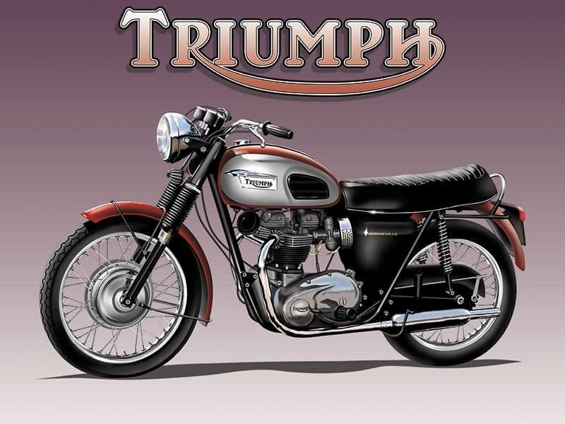 Triumph Motorbike Metal Wall Sign | Classic Motorcycle Art | Gifts for him