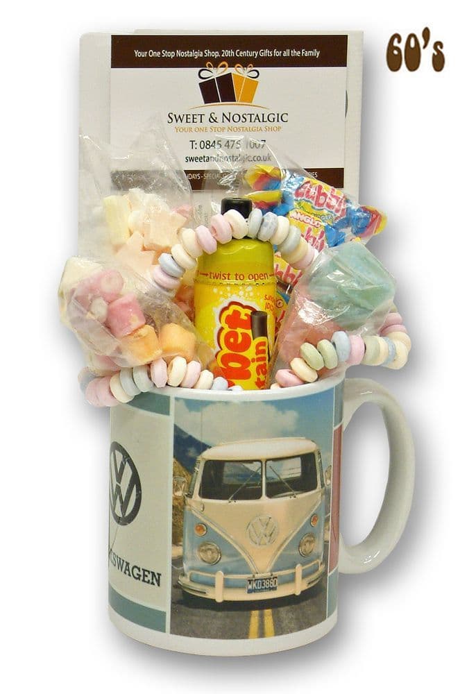 VW Camper Van Mug with Retro Sweets | VW Gifts | Unique Gift Idea