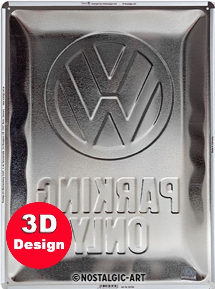 VW Parking Only 3D Metal Sign | Volkswagen Gifts | Gifts For Him