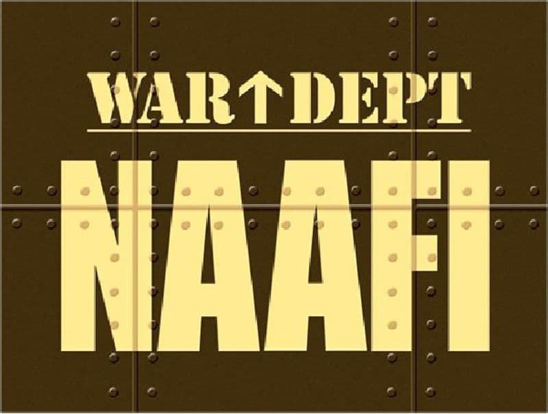 War Dept. NAAFI Metal Wall Sign | World War II memorabilia | Militaria ...