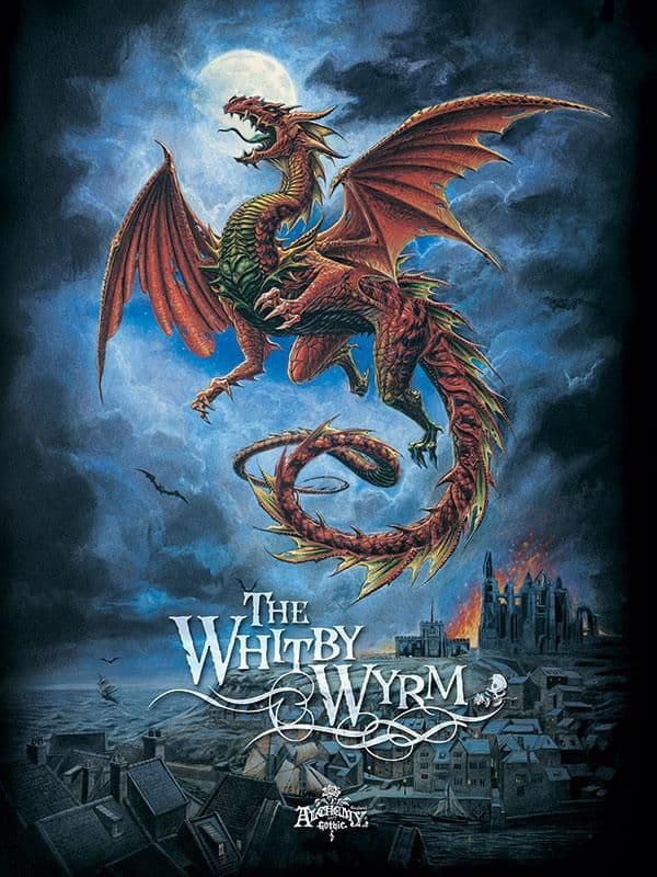 Whitby Wyrm Metal Wall Sign | Alchemy Art | Fantasy Gothic Art