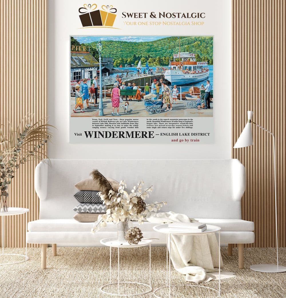 Windermere Railway Poster Metal Wall Sign | Vintage advertising | Gifts ...