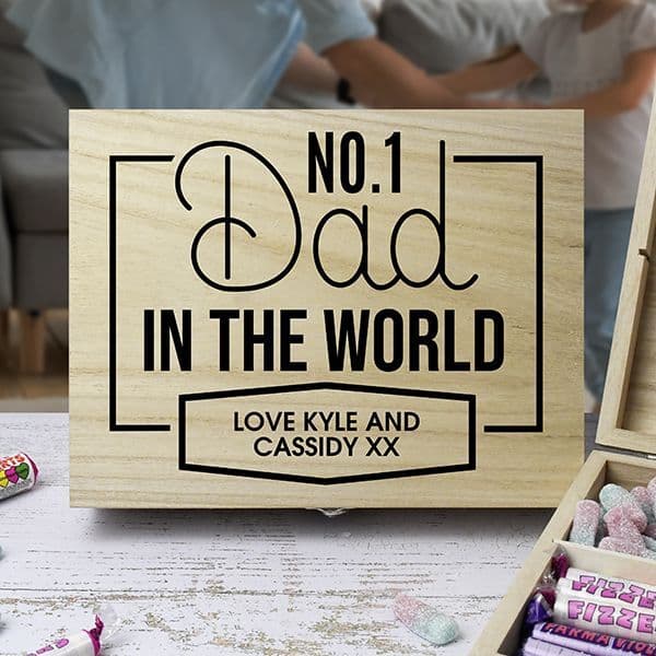 Personalised Retro Sweet Box 'No 1 Dad' | Personalised Gifts | Fathers Day