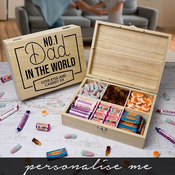 Personalised Retro Sweet Box 'No 1 Dad' | Personalised Gifts | Fathers Day