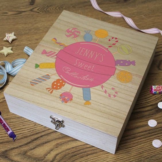 Wooden Retro Sweet Box | Unique gift Ideas | Personalised Gifts