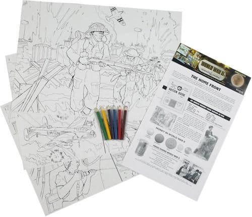 World War II Educational Colouring Posters
