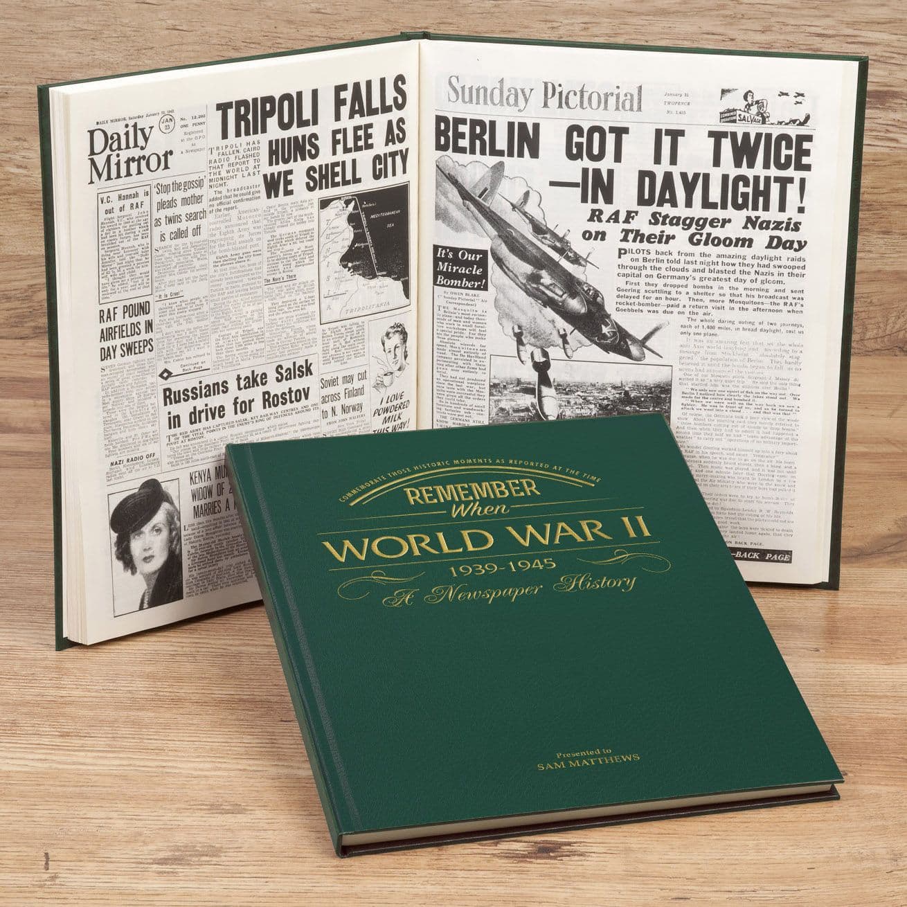 Personalised World War Two Newspaper Book | Personalised Gifts | WWII