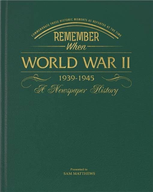 Personalised World War Two Newspaper Book | Personalised Gifts | WWII