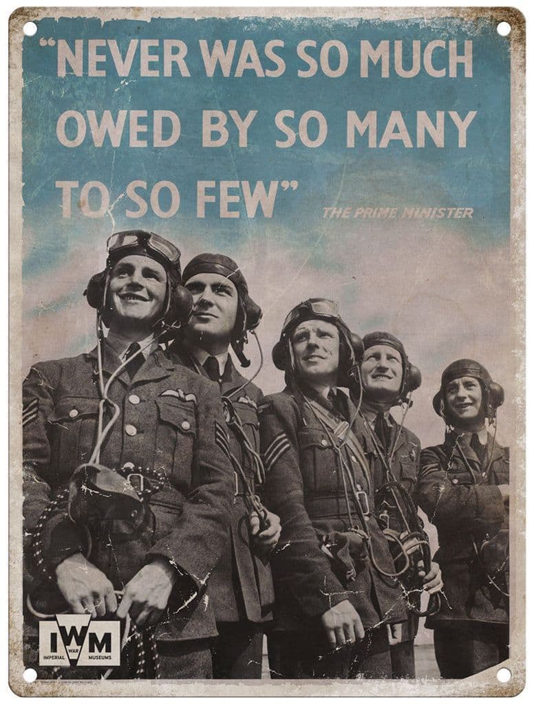 WWII R.A.F. Metal Wall Sign |World War II Propaganda | War Signs