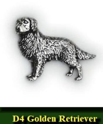 Golden Retriever Pewter pin badge