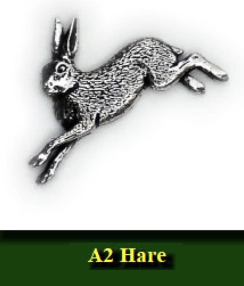 Hare Pewter pin badge