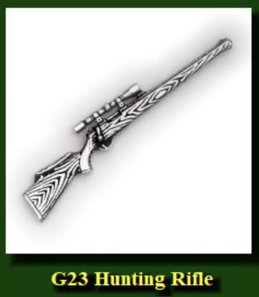 Hunting Rifle Pewter pin badge