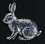 Rabbit Pewter Pin Badge | Tackle and Guns Glasgow