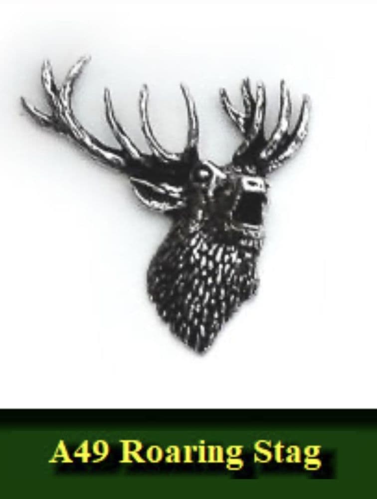Roaring Stag Pewter pin badge