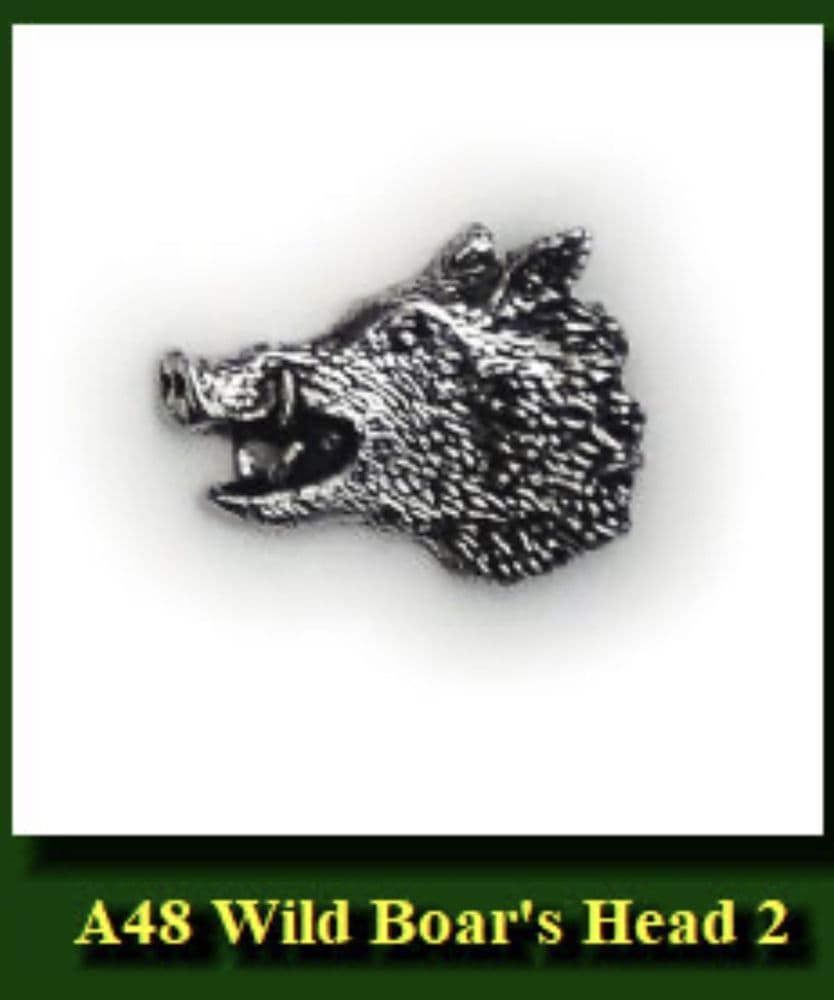 Wild Boar s Head Pewter pin badge