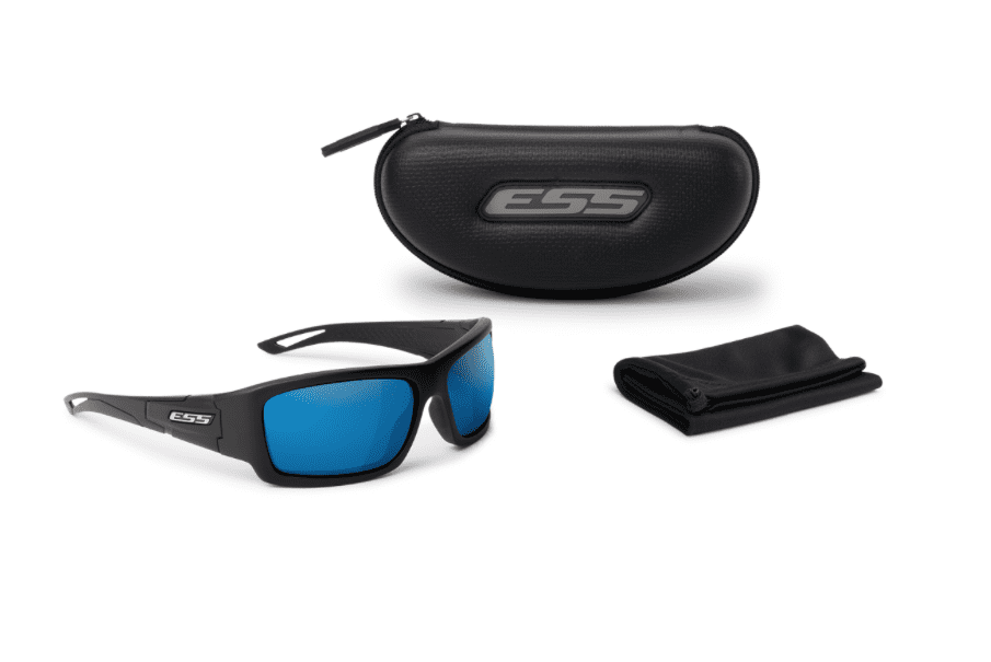 ESS Credence Sunglasses - Black Frame - Mirror Blue