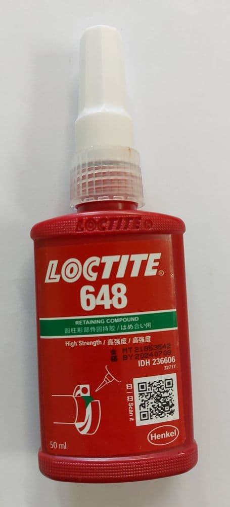Loctite 648 Retaining Compound 50ML high strength High temperature ...